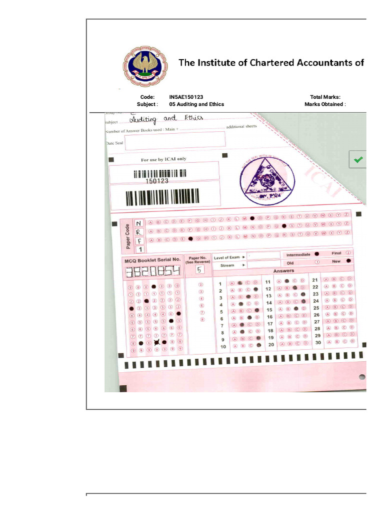 Auditing and Ethics Exam Results | PDF