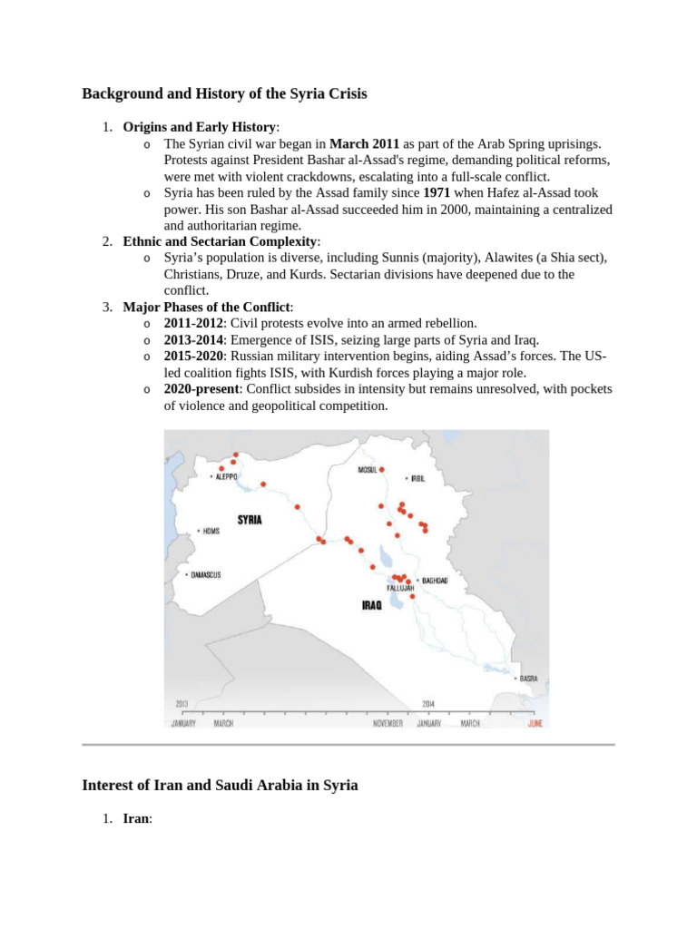 Background and History of the Syria Crisis | PDF | Hezbollah | Syria