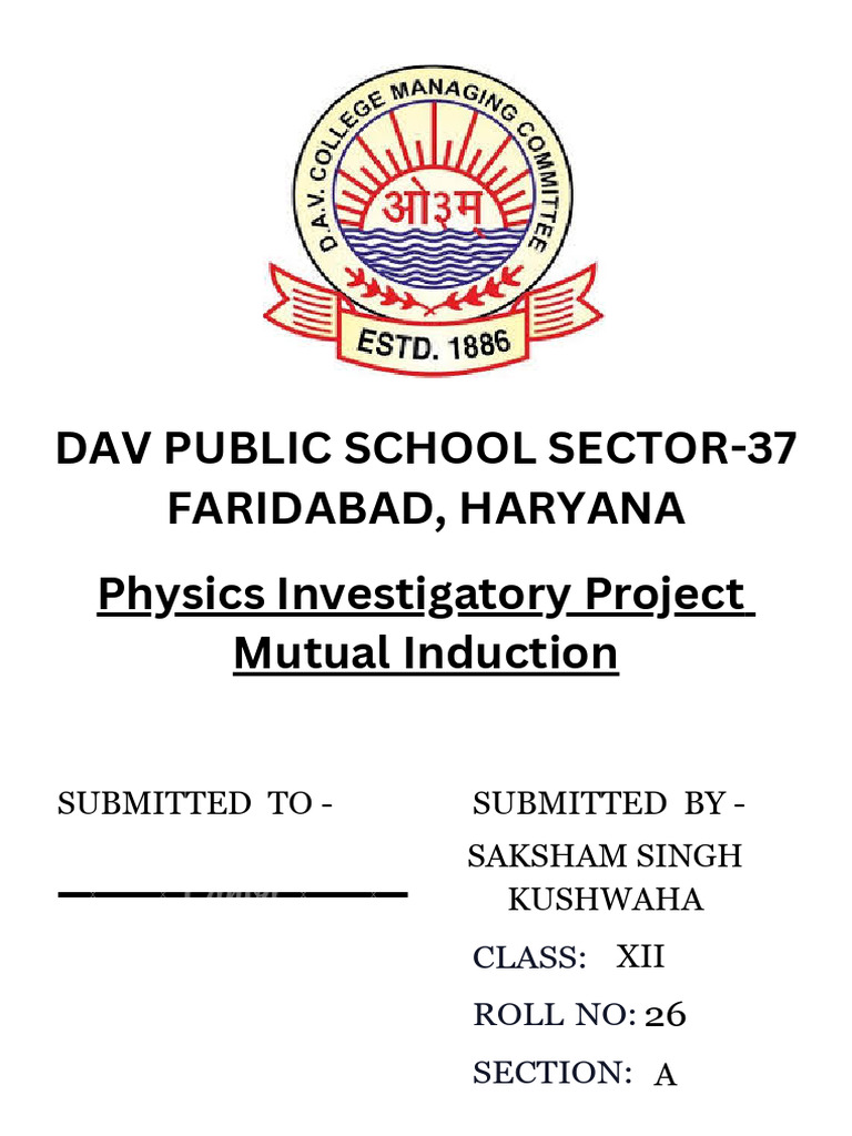 saksham | PDF | Electromagnetic Induction | Inductor