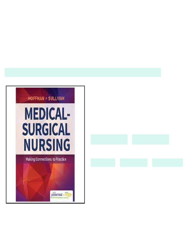 Test Bank for Medical Surgical Nursing 1st Edition by Hoffman Full ...