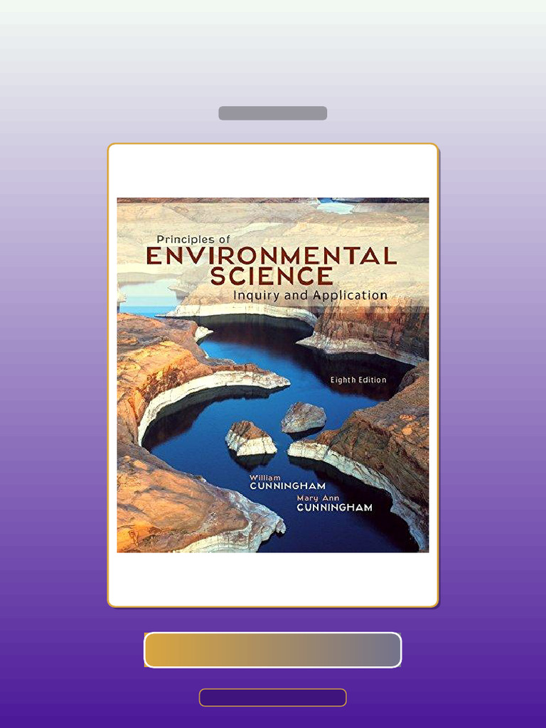 Principles of Environmental Science 8th Edition by Cunningham E-book ...