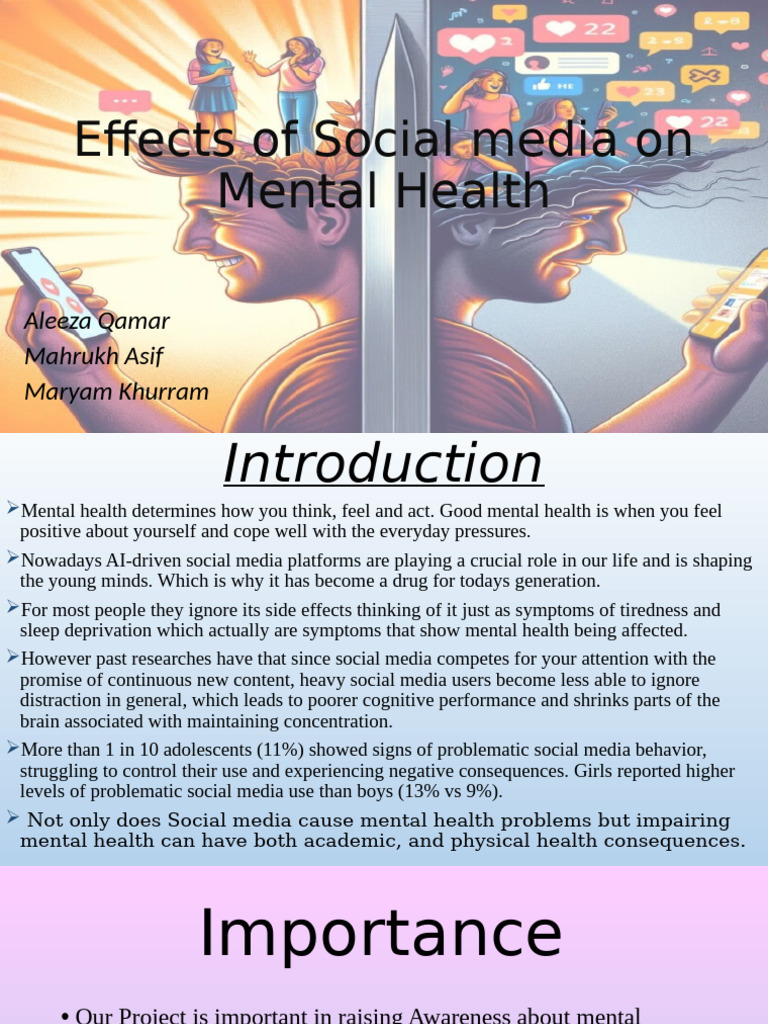 Impact of Social Media on Mental Health | PDF | Mental Health | Social ...