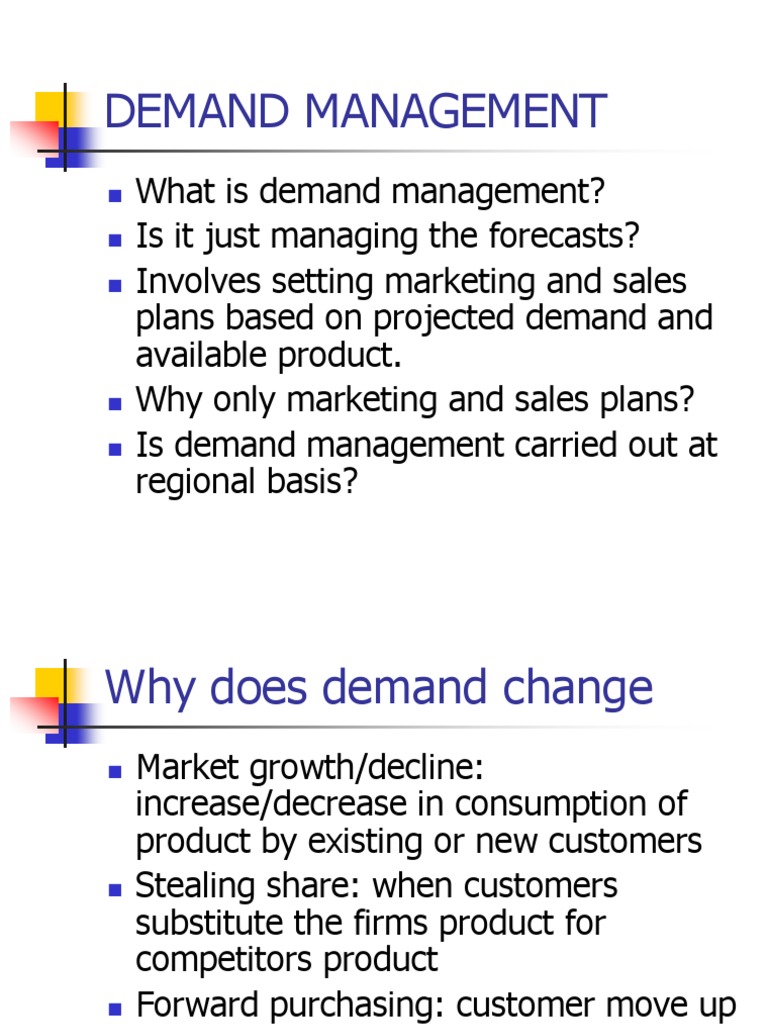 Demand Management | PDF | Supply Chain | Inventory