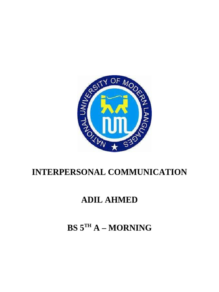 Impact of Interpersonal Communication | PDF | Interpersonal ...