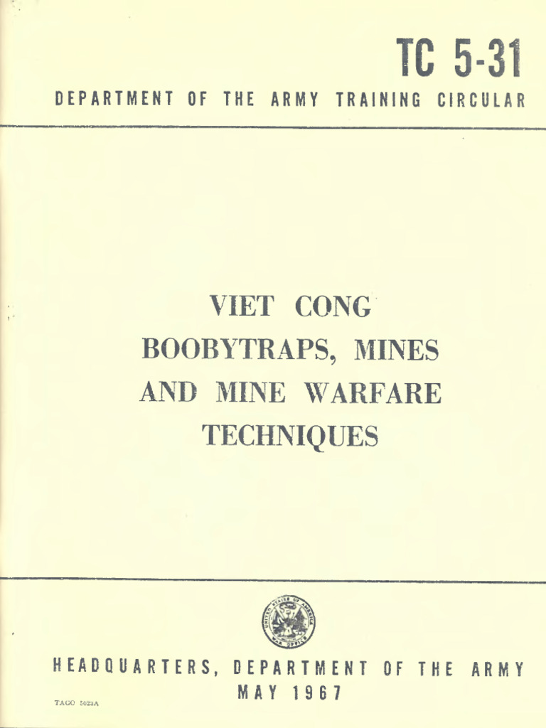Training Circular TC 5 31 Viet Cong Boobytraps. Mines and Mine Warfare ...