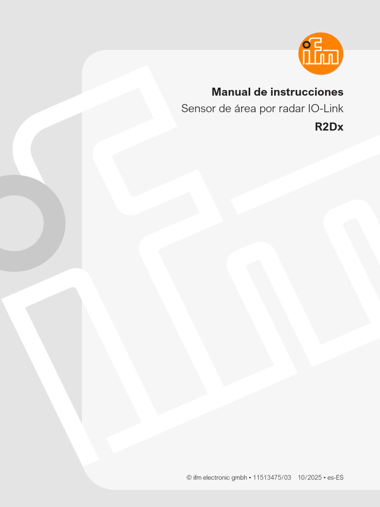 sensor Sensor de área por radar IO-Link R2Dx | PDF | Conector eléctrico ...