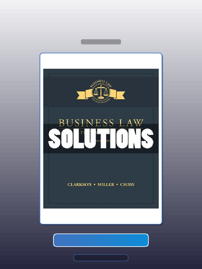 Business Law Text and Cases 14 Ed Clarkson E-book Testbank Solutions ...