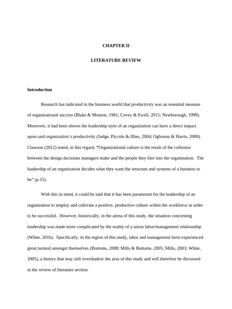 Lit Review Example | PDF | Leadership | Business