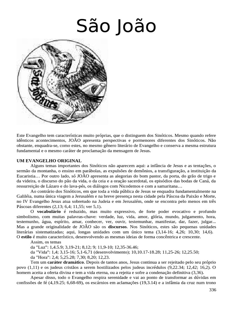 8 - SãoJoão Pág 336-346 | PDF | Jesus | Evangelho de João