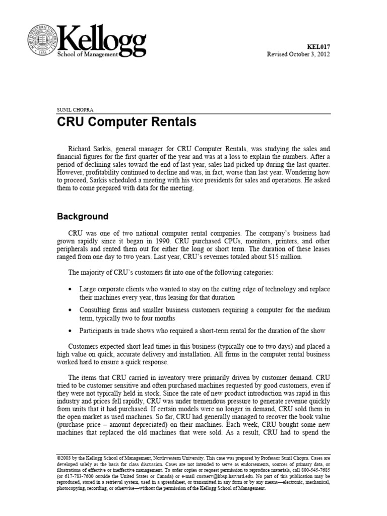 CRU Computer Rentals_f672bdd8609b7b96db5d3e67b1cdecbe | PDF | Inventory ...