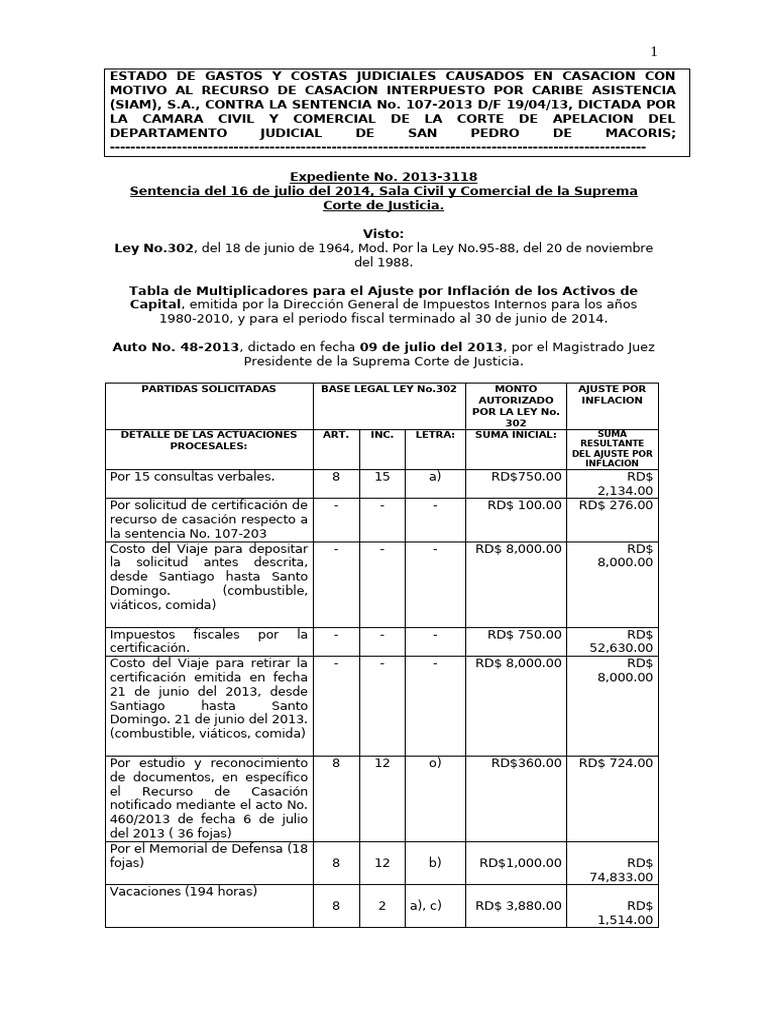 Estado de Costas. Traveller's casación (2) | PDF | Instituciones ...