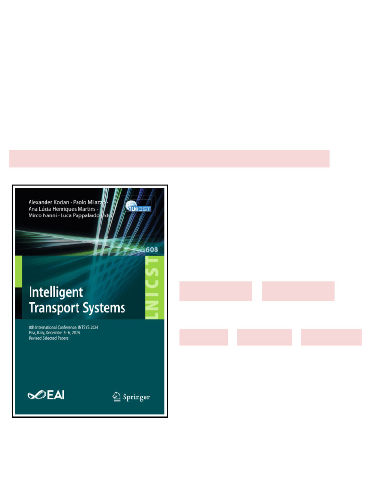 Intelligent Transport Systems: 8th International Conference, INTSYS ...