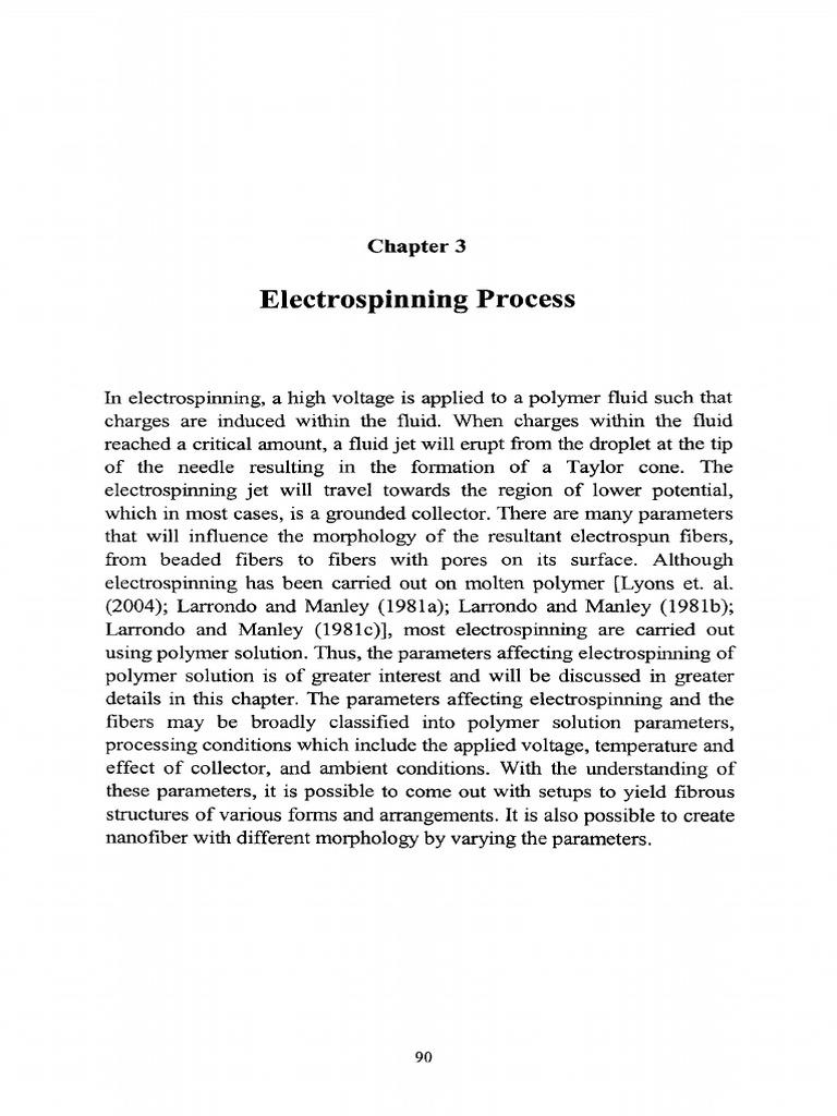33. Electrospinning Process 2005 | PDF | Polymers | Chemical Substances