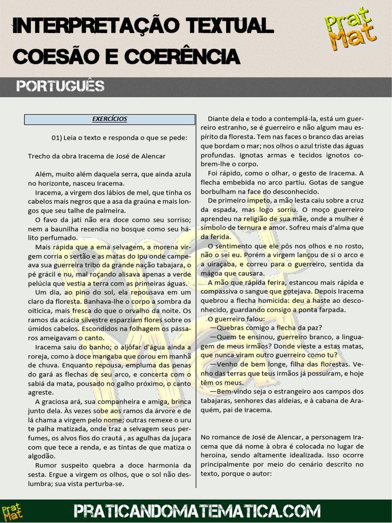 Lista-de-ExercÃ_cios-de-CoesÃ£o,-InterpretaÃ§Ã£o,-GÃªneros-e-Tipos-Textuais | PDF | Aquecimento ...