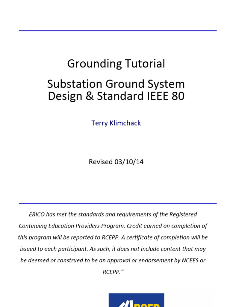 Substation Grounding System Design Guide | PDF | Corrosion | Electrical ...