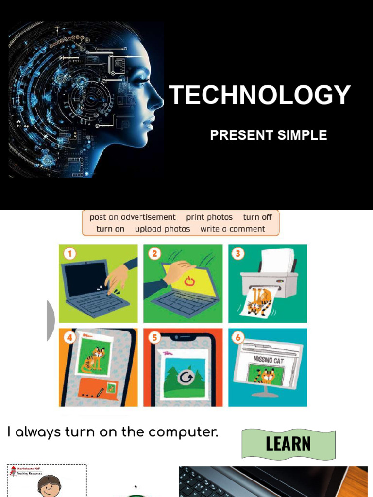 Present Simple in Technology Usage | PDF