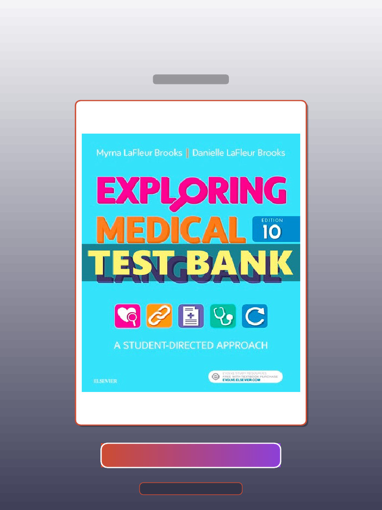 Exploring Medical Language 10 Ed Brooks E-book Testbank Solutions | PDF
