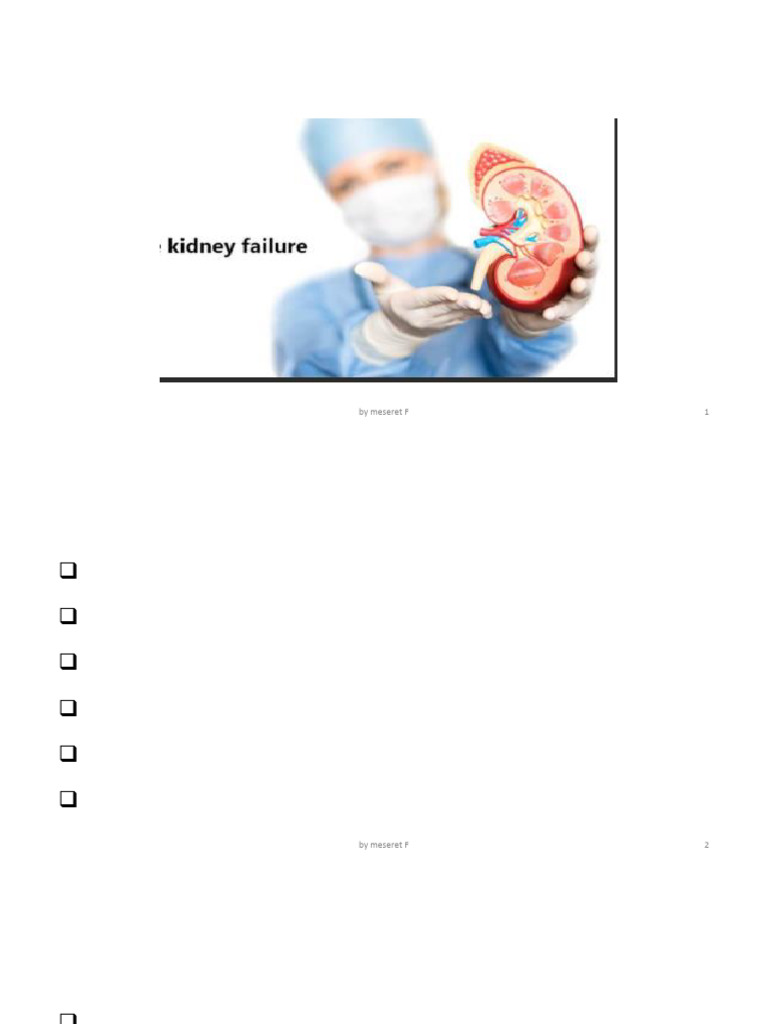 Renal Failure | PDF | Kidney | Medical Specialties