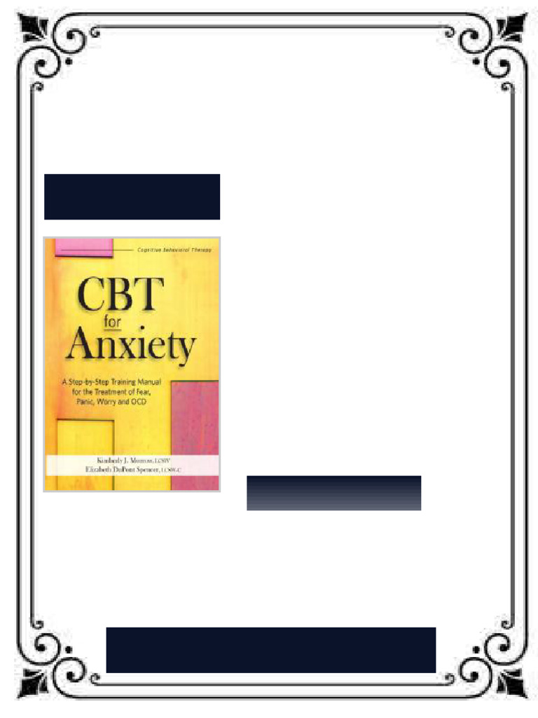 CBT for Anxiety A Step By Step Training Manual for the Treatment of ...
