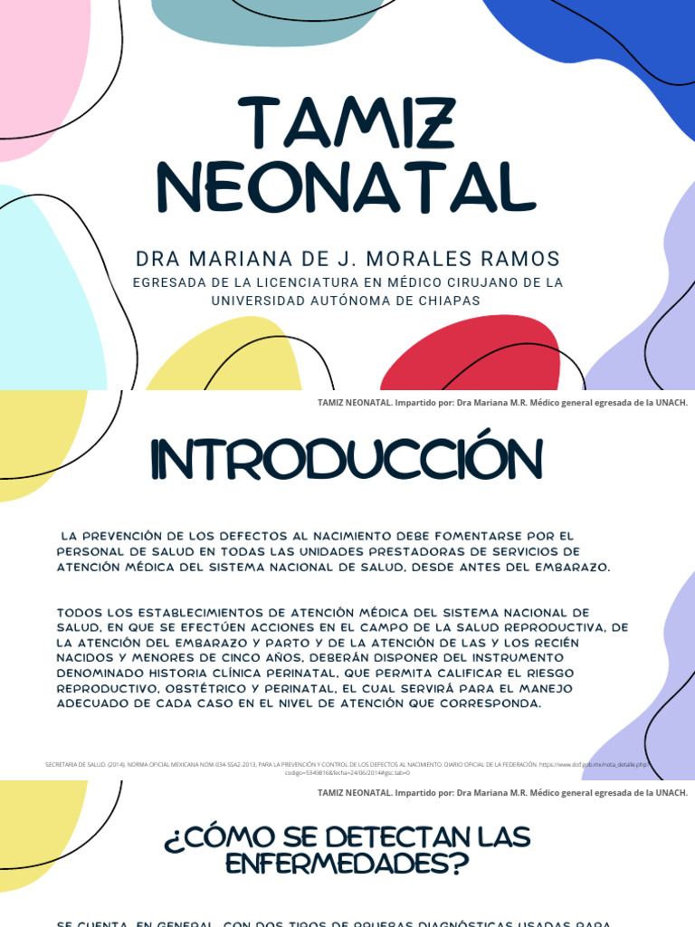 Tamiz Neonatal: Prevención y Detección | PDF | Infantes | Medicina CLINICA