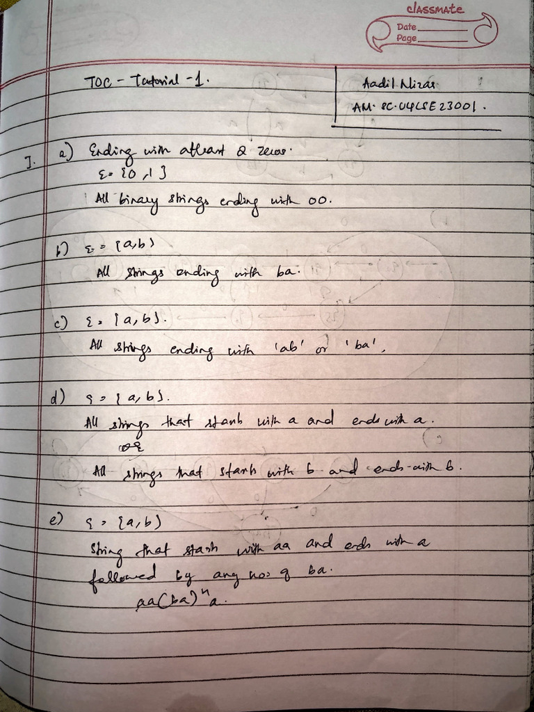 Tutorial1 Toc 23001 | PDF