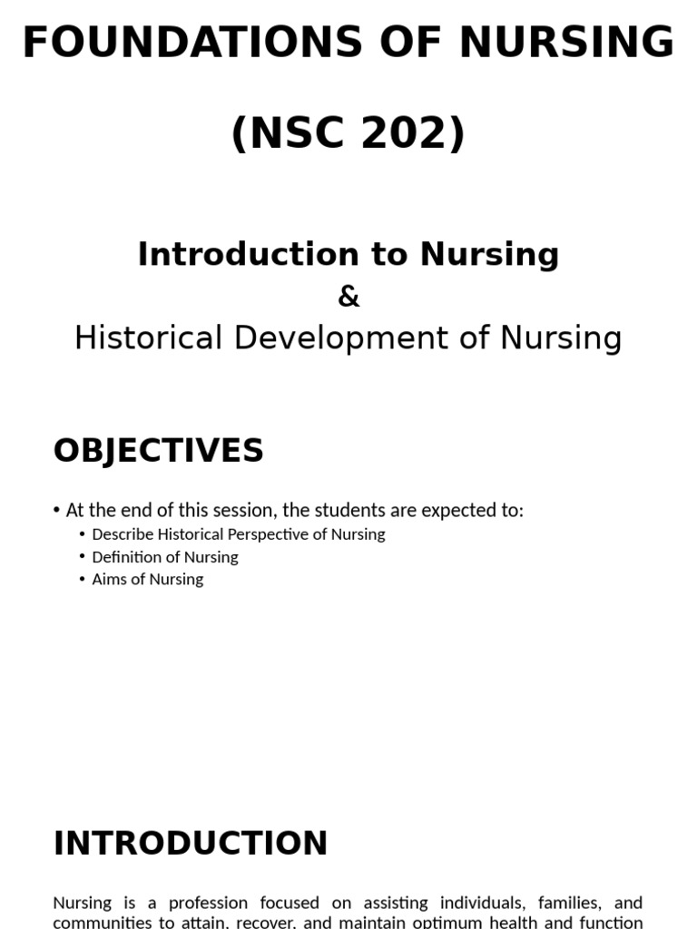 Foundations of Nursing History & Practice | PDF | Nursing | Florence ...