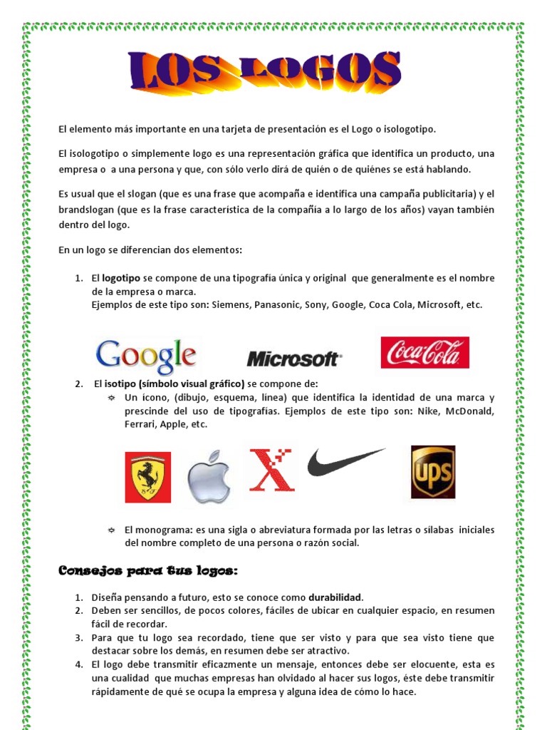 Elementos y Conceptos del Logotipo | PDF | Logos | Marca