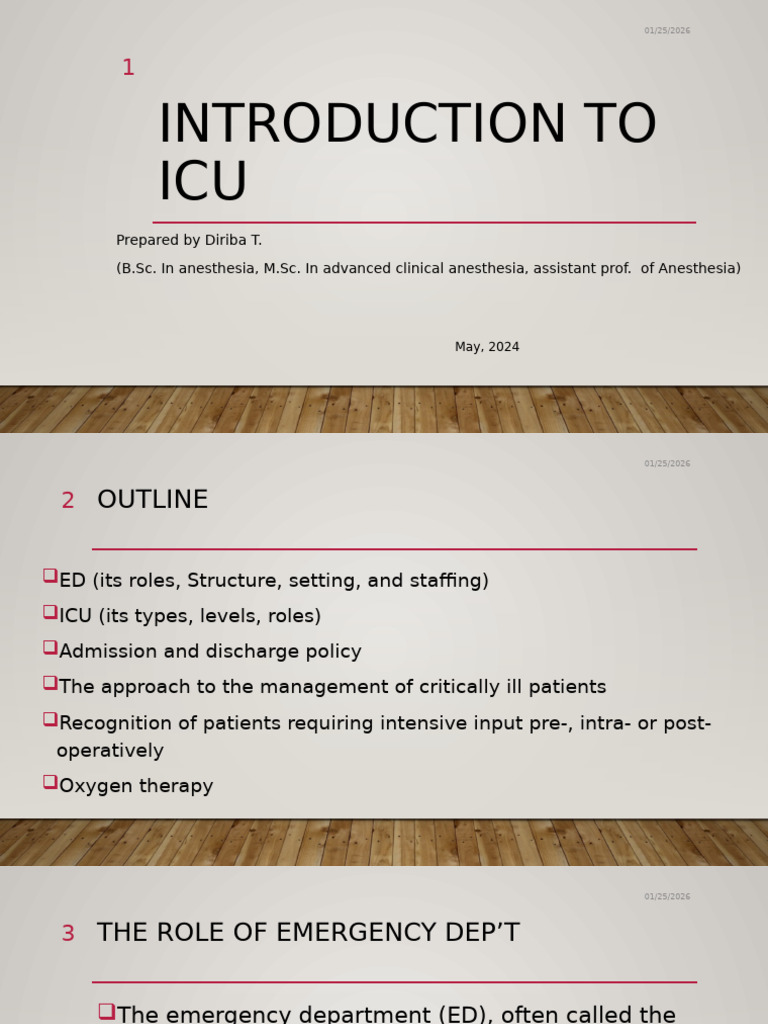 ICU Overview: Roles, Types, and Care | PDF | Emergency Department ...