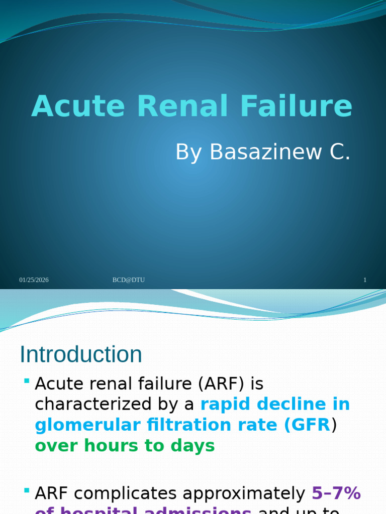 Acute Renal Failure_Base | PDF | Nephrology | Urological Conditions