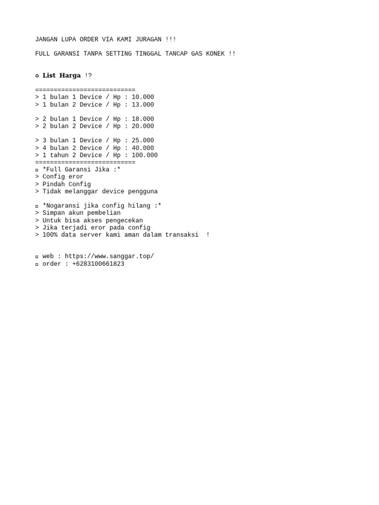 List Harga Premium | PDF