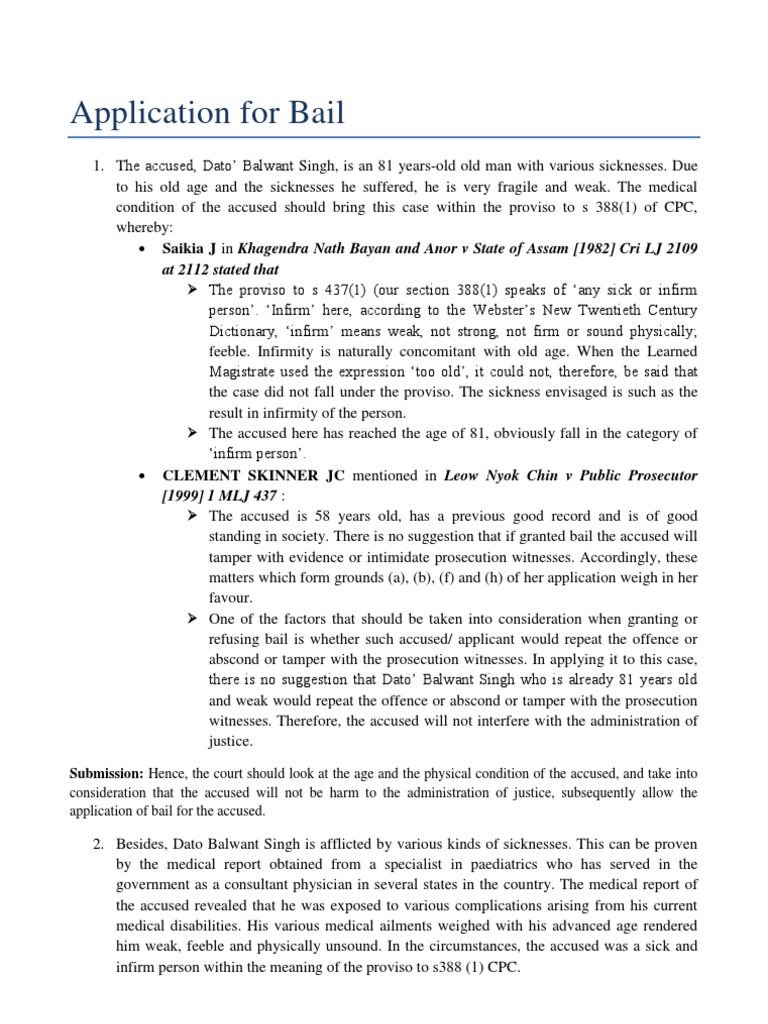 Application For Bail | PDF | Bail | Criminal Procedure In South Africa