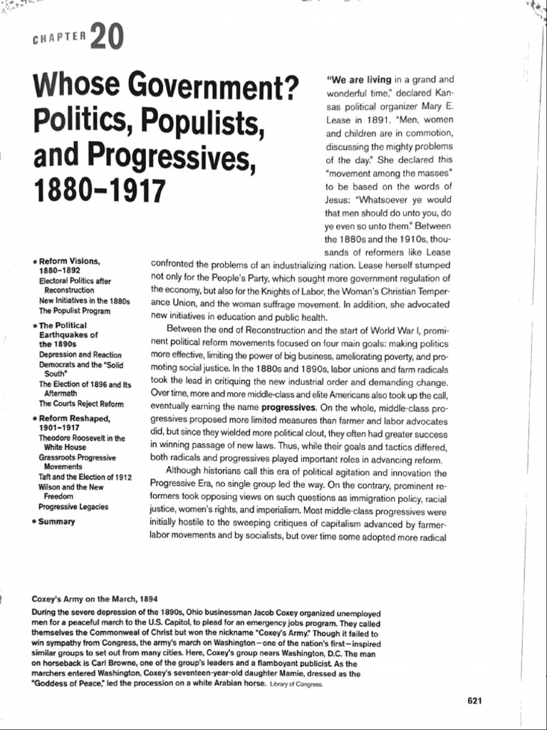 Industrial Reform Movements, 1877-1929 | PDF | People's Party (United ...