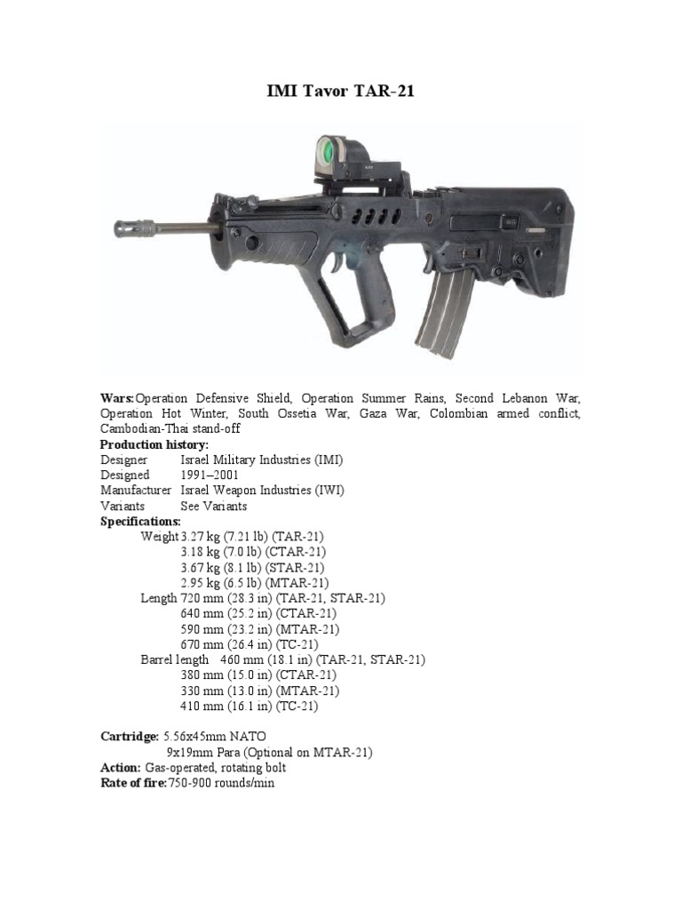 Tar 21 | PDF | Military Equipment | Rifle