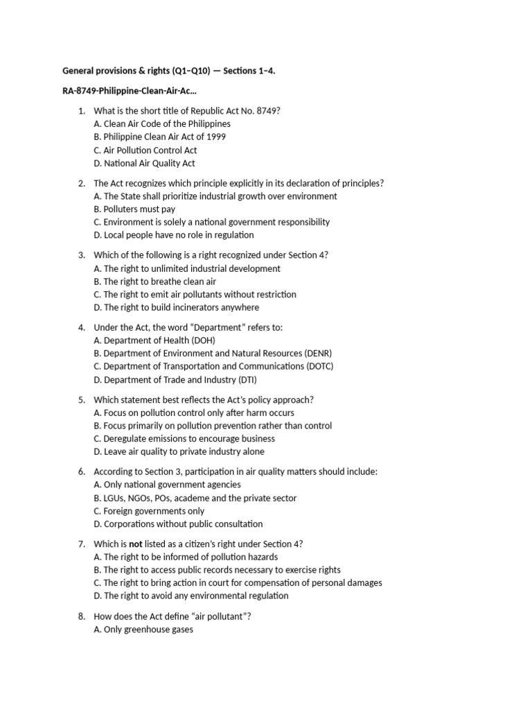 General Provisions | PDF | Emission Standard | Air Pollution