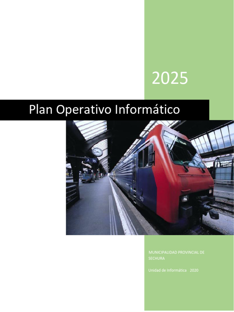 Plan Operativo Informático Sechura 2025 | PDF | Informática | Gobierno E