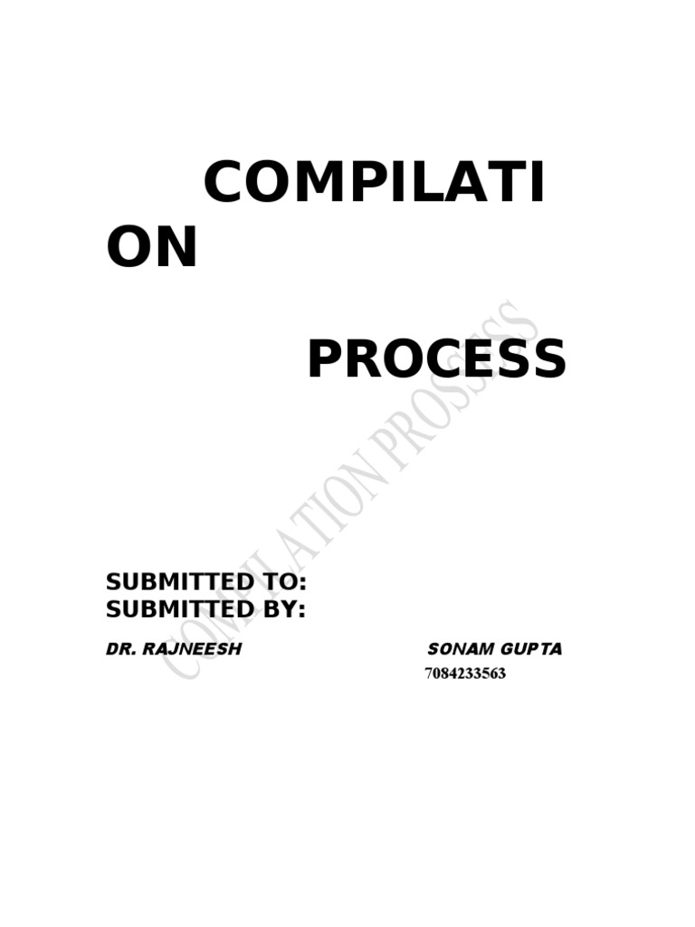 Compilati ON: Process | PDF | Parsing | Program Optimization