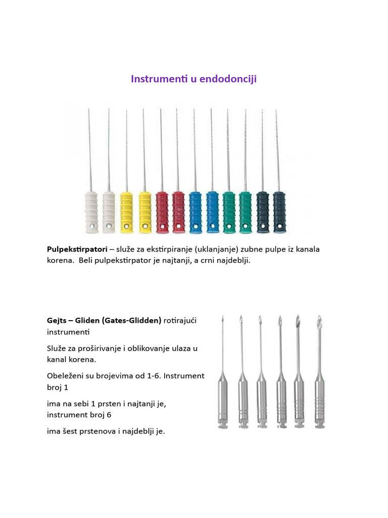 Instrumenti U Endodonciji | PDF