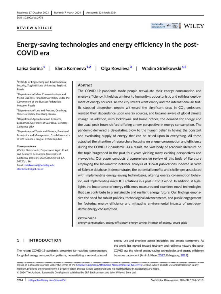 Energy Efficiency Post-COVID Review | PDF | Energy Conservation ...