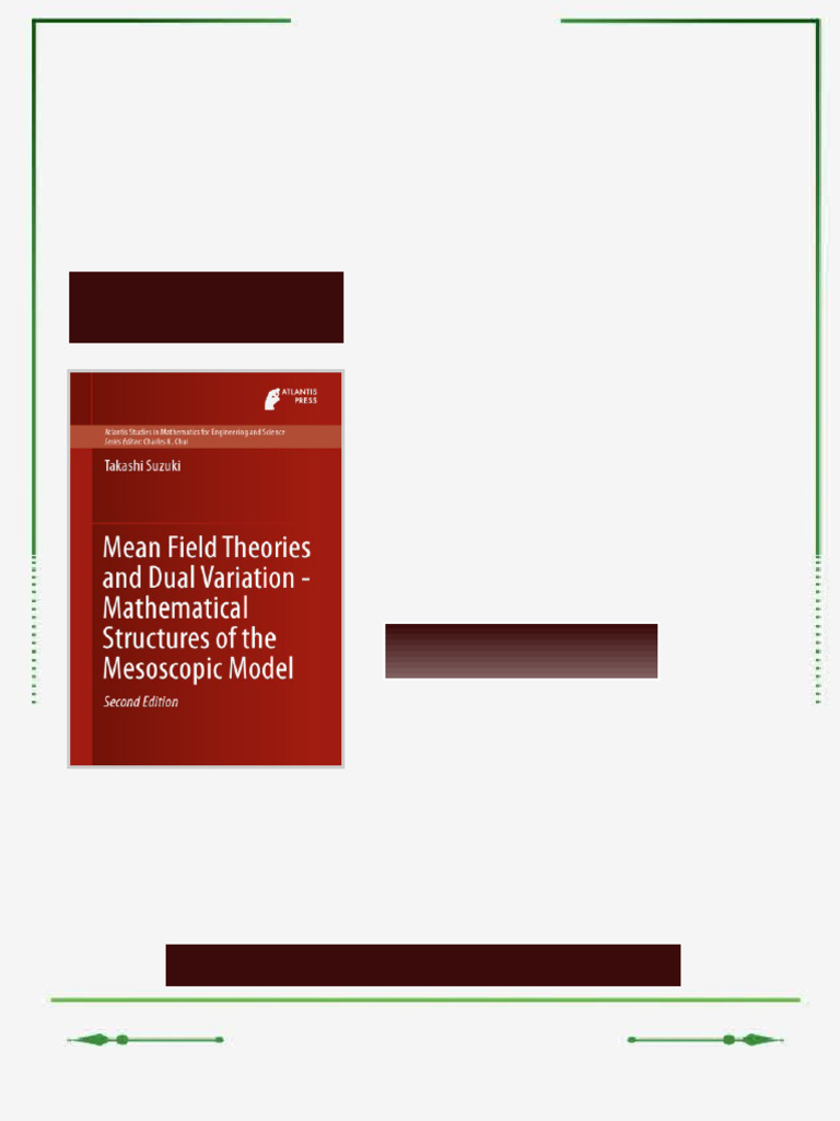 Mean field theories and dual variation 2nd Edition Suzuki T ebook ...