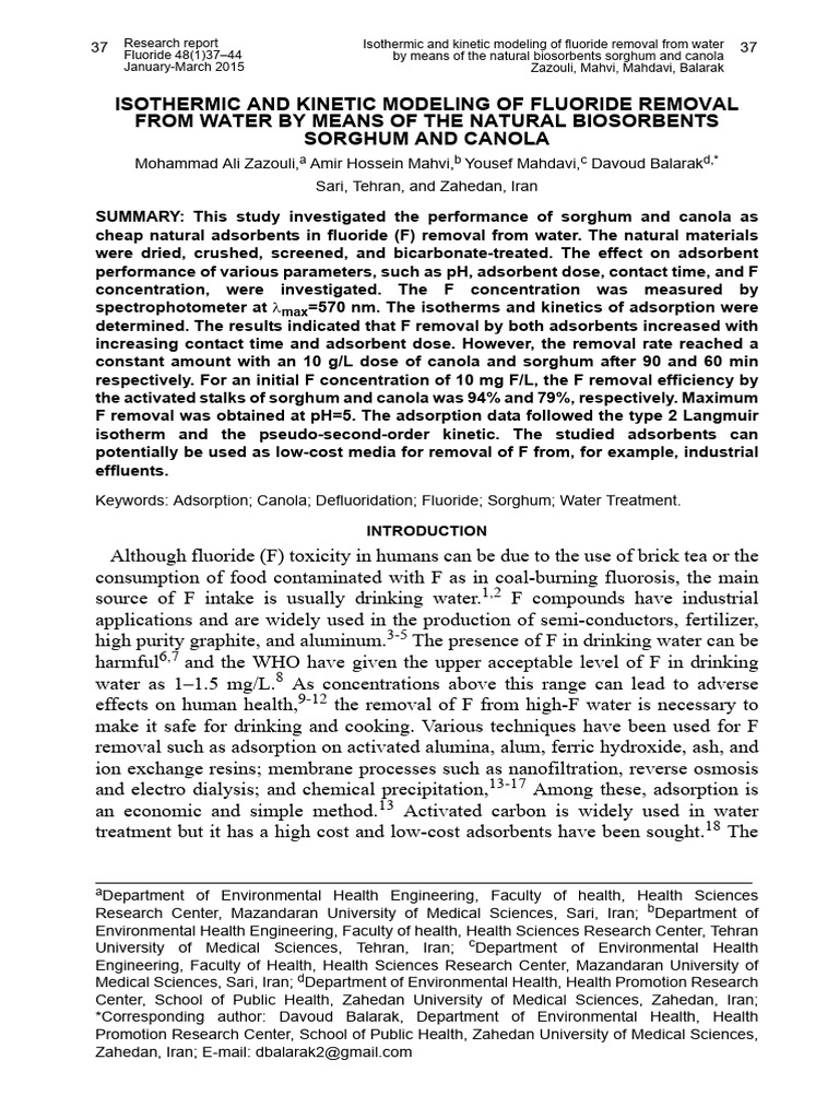 37-44 481 pq Balarak 1006.fm | PDF | Adsorption | Chemistry
