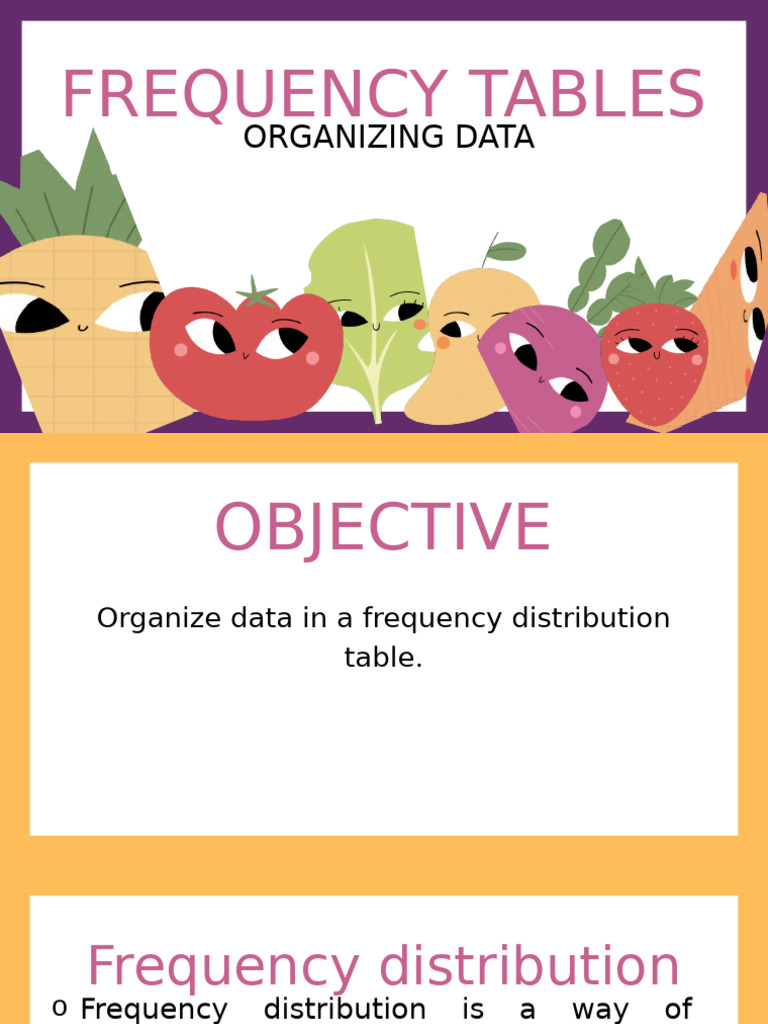 Frequency Table Data Mathematics Presentation in Colourful Grid Style | PDF