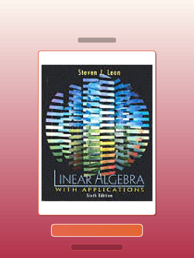 Accompany Linear Algebra With Applications 6th Edition 9780130337818 E ...