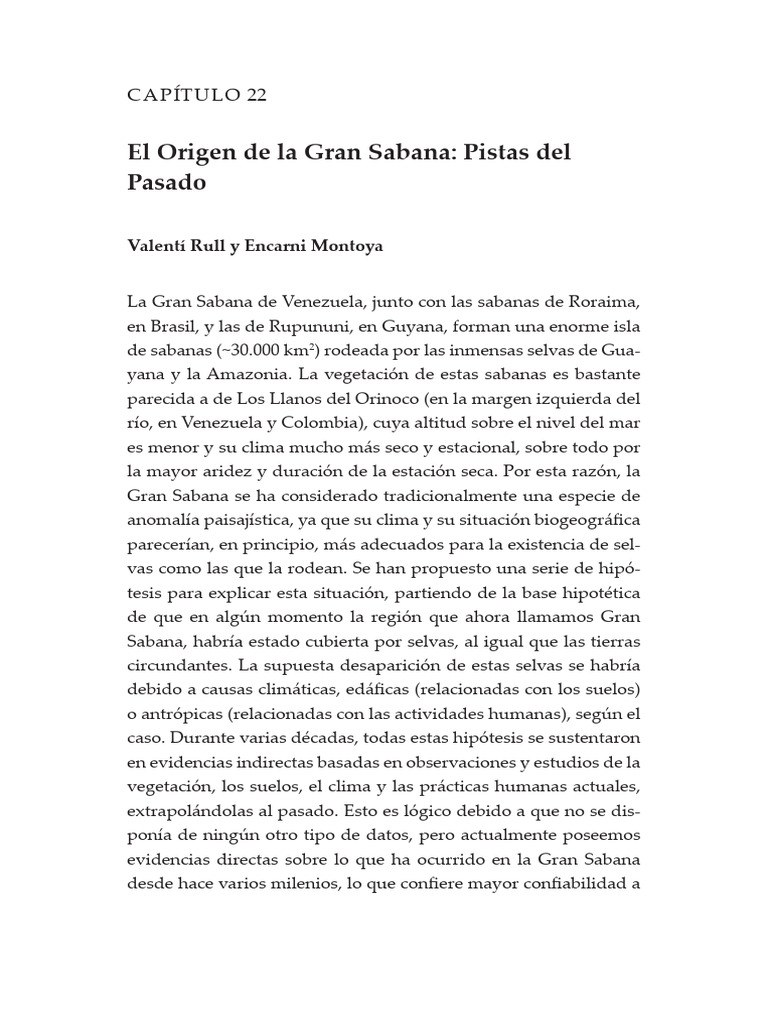 El Origen de La Gran Sabana | PDF | Entorno natural | Selva