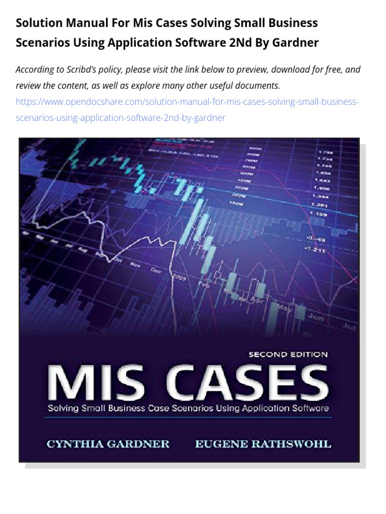 Solution Manual for MIS Cases Solving Small Business Scenarios Using ...