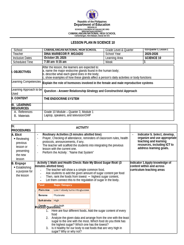 For Demodll-lesson-exemplar - Science 10 | PDF | Educational Technology ...
