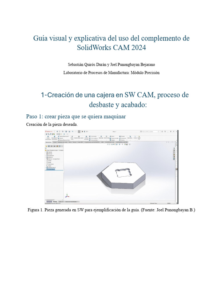 Guía Visual y Explicativa Del Uso Del Complemento de SolidWorks CAM ...