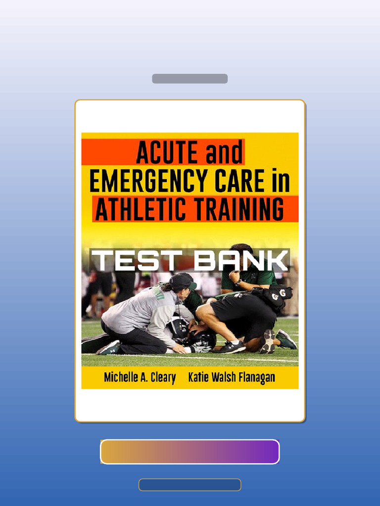 Acute and Emergency Care in Athletic Training 1st Edition by Cleary E ...