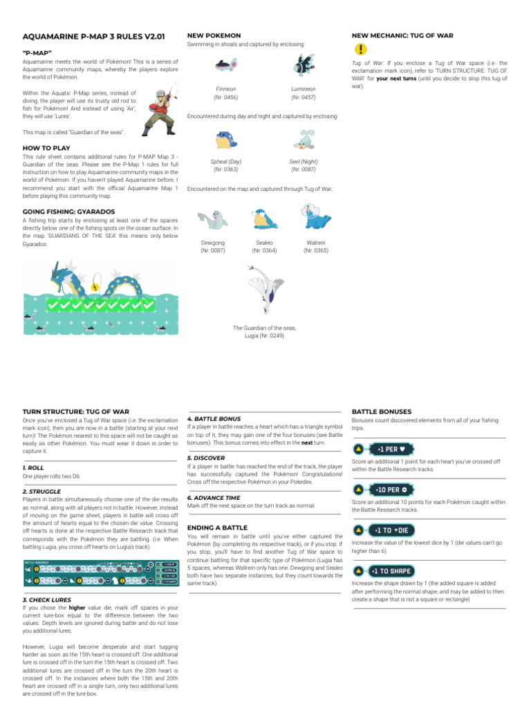 AQUAMARINE P-MAP 3 RULES (v2.01) - GUARDIAN OF THE SEAS | PDF