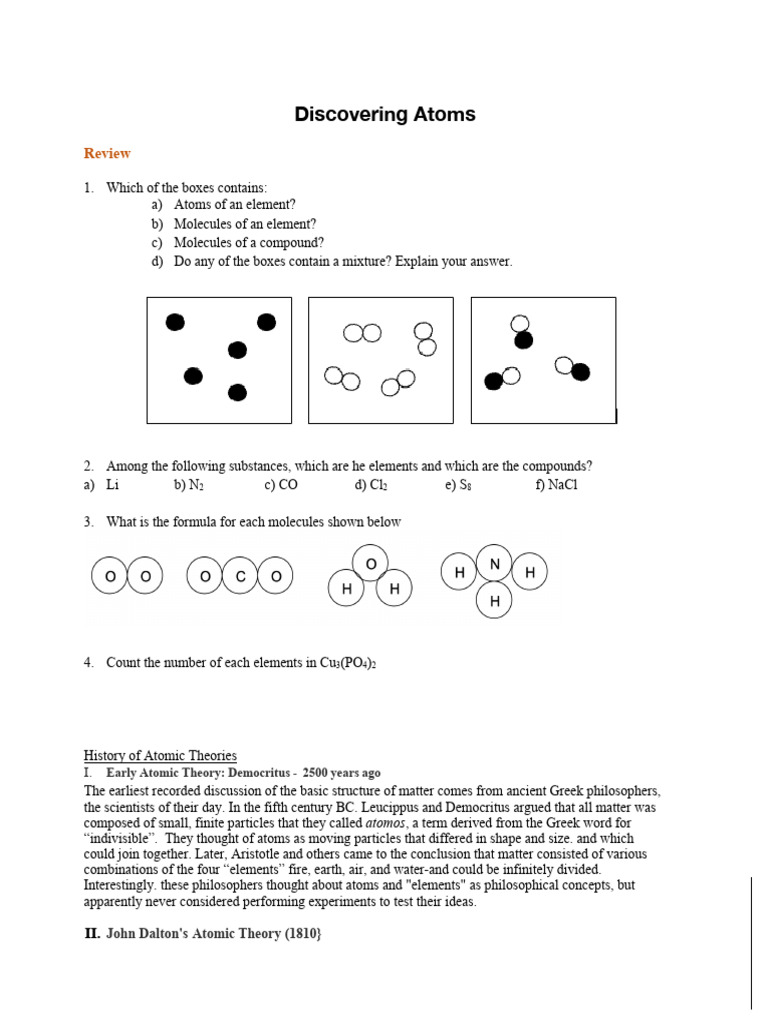 Blank Notes Atoms and Elements | PDF | Atoms | Isotope