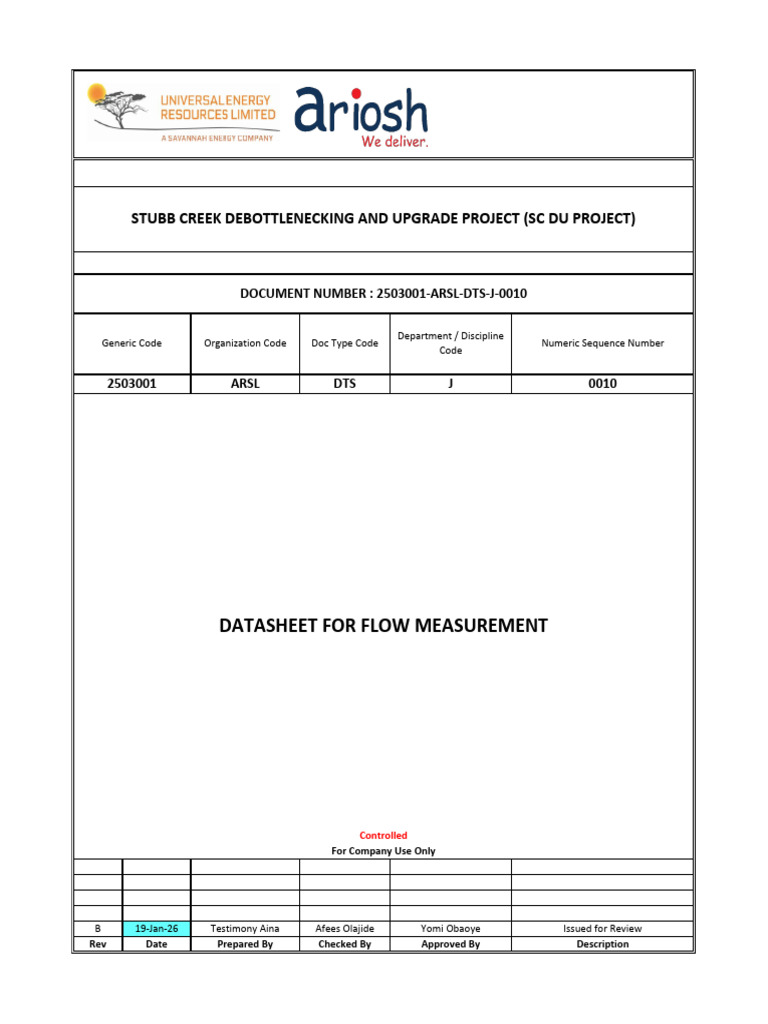 Sample Flowmeter Datasheet | PDF | Flow Measurement | Pressure